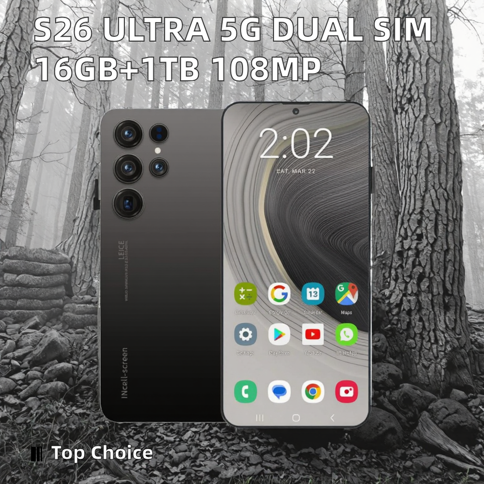2025 Original S26 Ultra 5G LTE Dual SIM Spanish Mobile Phone 108MP Rear ...