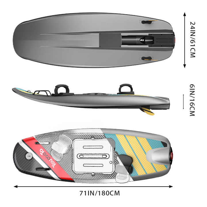 Adventure Water-cool Power Surfboard Jet Surfing 15000W Motor Powered ...