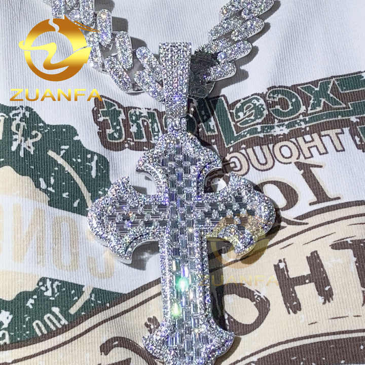 Charm Personalized Iced Out Custom Pendant 925 Silver Moissanite Hip ...