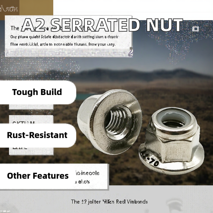 A2 Stainless Steel 304 Serrated Flange Nut with Passivated Finish Nylon ...