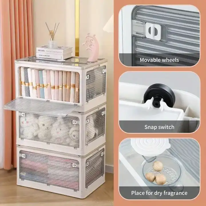 ODM White Large Capacity Collapsible Storage Box Household Foldable ...