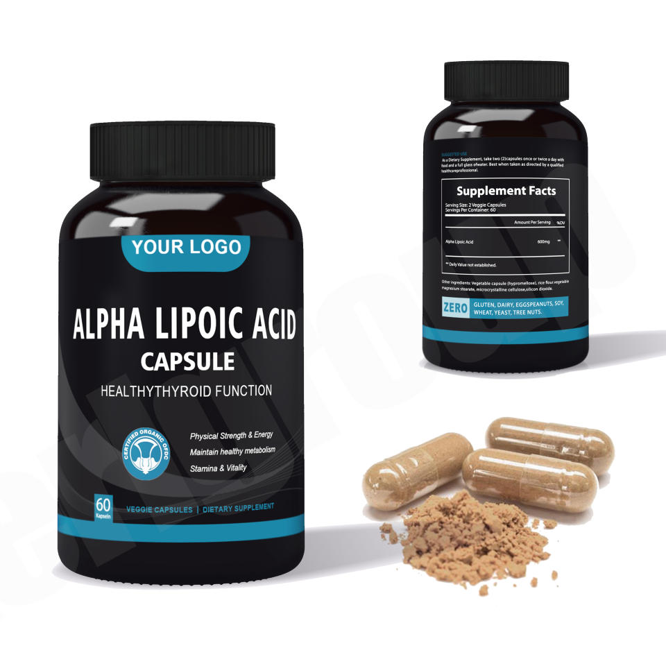 500mg Alpha Lipoic Acid Capsules - Diet Supplement for Skin Care