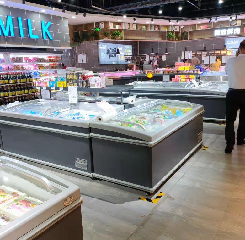 Safe Operation Heavy Duty Food Store Freezer Unit Commercial Ice Cream ...