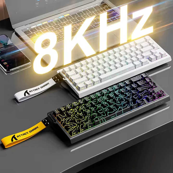 Attack Shark X68 He Wired RGB 8khz English-Speaking Gaming Keyboard