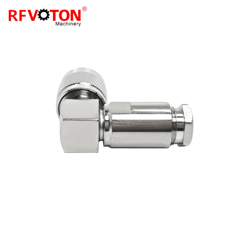 RF Connector N Connector Copper Clamp N-Type Plug Male Right Angle for ...