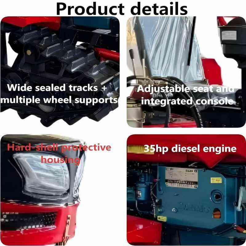 35HP Diesel Crawler Tractor All-Terrain Workhorse for Farm & Orchard ...