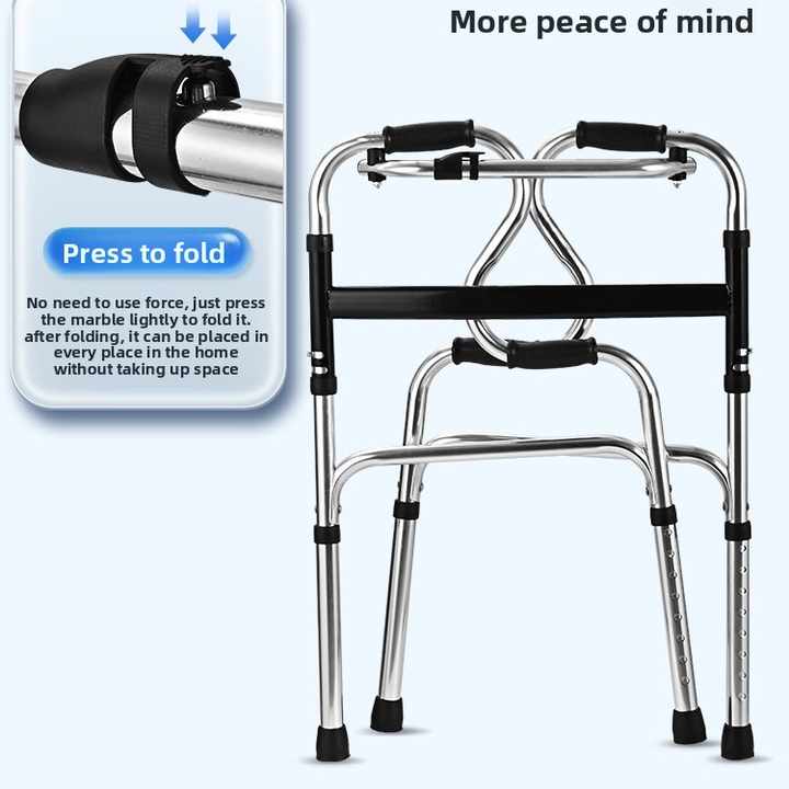 Vertical Rolling Fold Walking Aid - Wheelchair With Pedals For Elderly ...