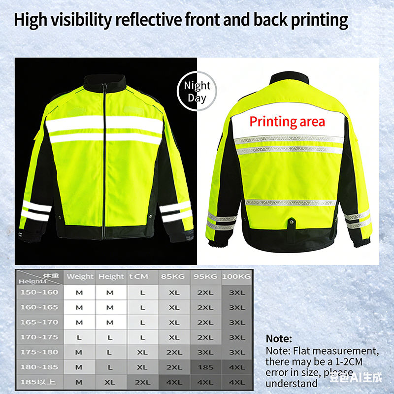 Men's ANSI Class 2 High Visibility Reflective Safety Work Jacket Winter ...