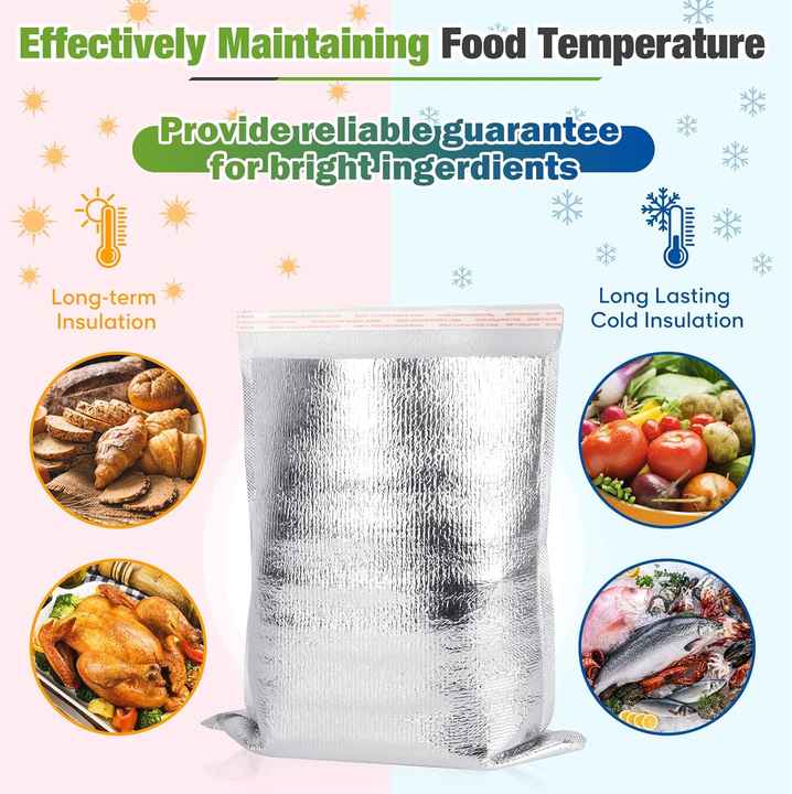 Custom Disposable Takeout Aluminum Foil Insulation Thermal Food ...