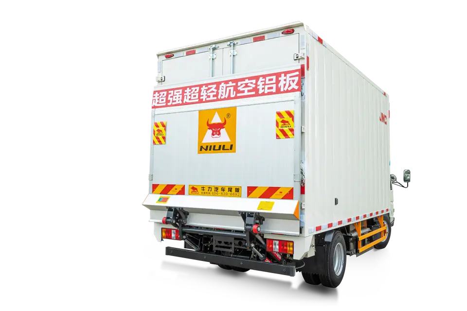 New 1-Ton Steel Cargo Box Truck Van with Hydraulic Tail Lift Platform