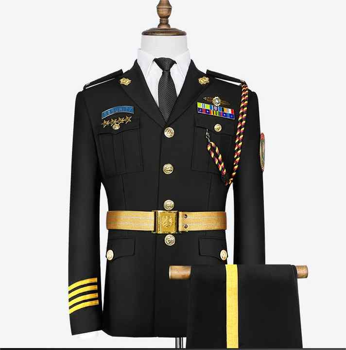 Ceremonial Uniform Black Security Guard Jacket Tactical Work Coat for ...