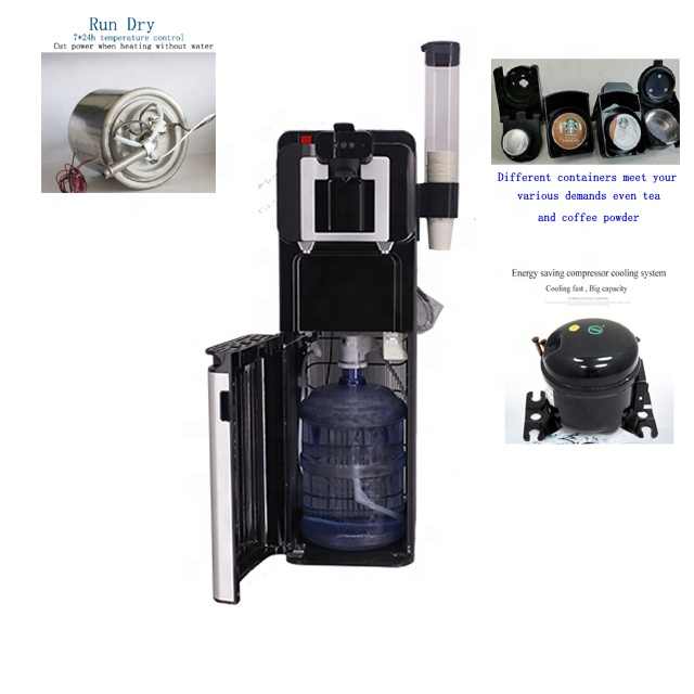 Hot Cold Warm Water Cooler Dispenser with Capsule Coffee Maker Machine ...