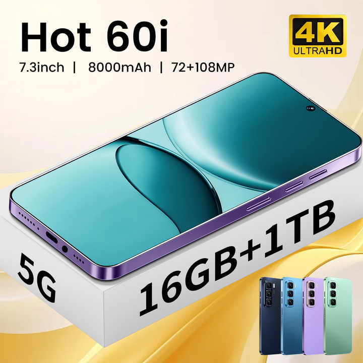 Original Hot 60i 5g Smartphones 16gb+1tb Dual Sim Cellphone Mobile ...