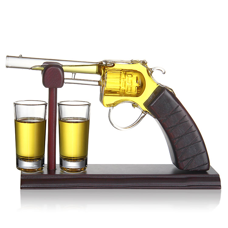 Verified Supplier Tequila Pistol Bottle Gun-Shaped Glass Bottle ...