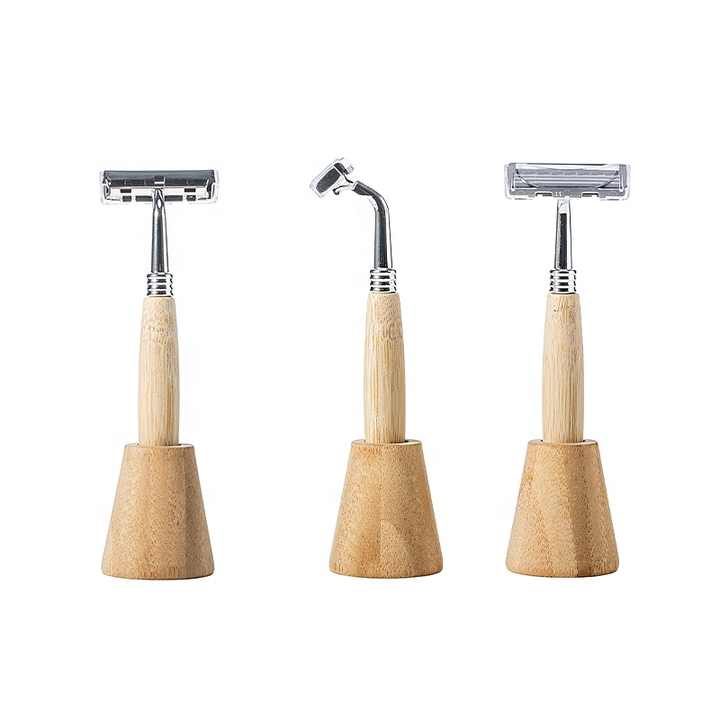Wholesale Bamboo Razor Shaver Bamboo Handle Safety Double Edge Triple ...