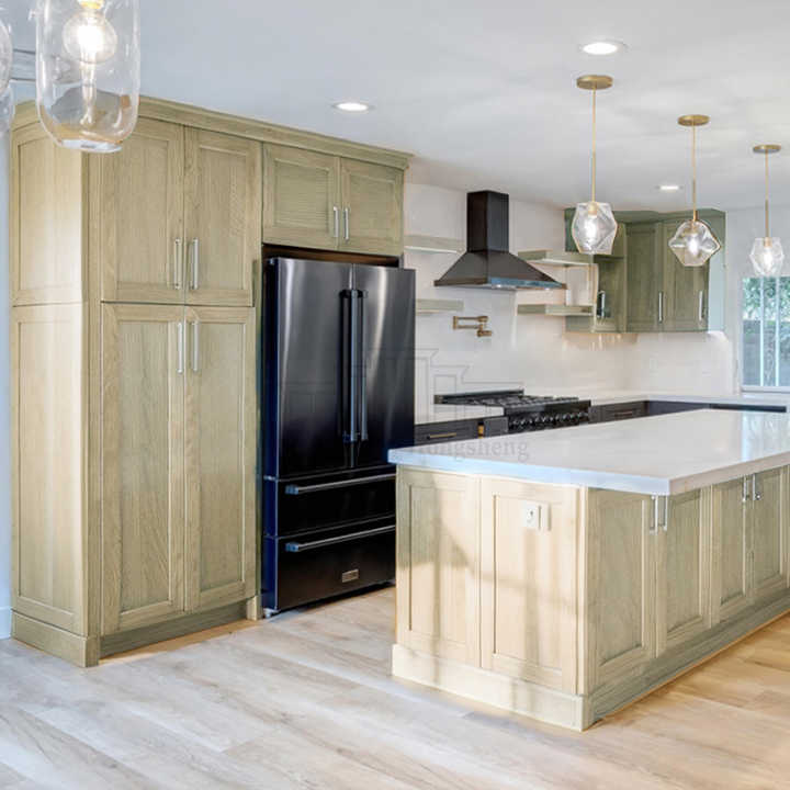 Free Shipping RTA White Oak B12 Kitchen Base Cabinet in Stock American ...