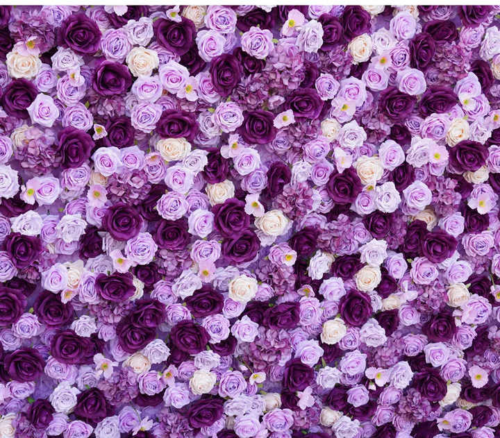 5D Purple Outdoor Wedding Backdrop Decor Rose Hydrangea Rolling Up ...