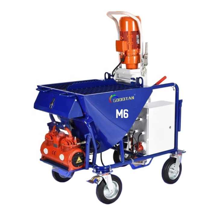 GTM6 380V 3Phase Automatic Cement Mixer Gypsum Wall Plastering Machine ...