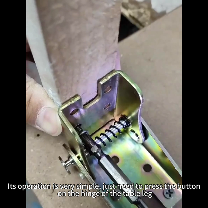 90 Degree Adjustable Carbon Steel Folding Bracket - Table Leg Hinge