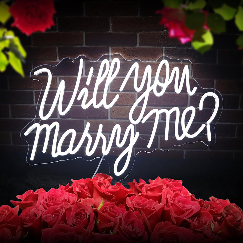Will You Marry Me Neon LED Sign with Remote Control for Wedding Home ...