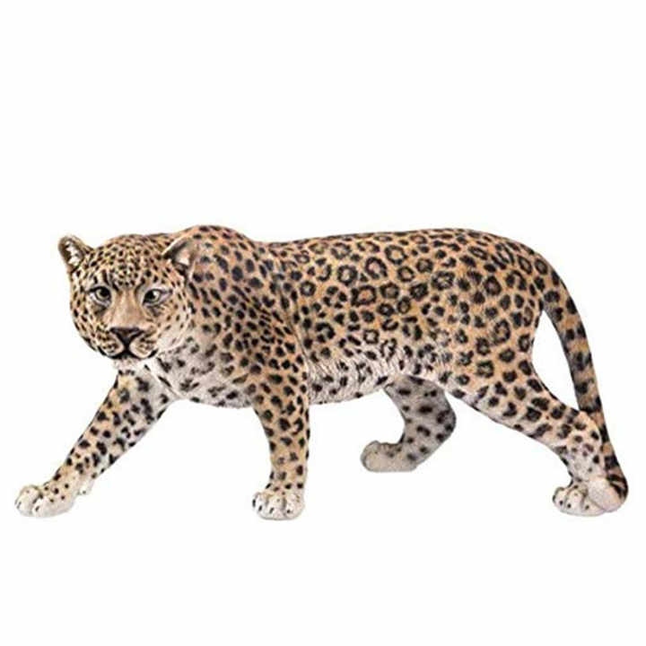 Resin Leopard Statue - Realistic Wildlife Decorative Figurine