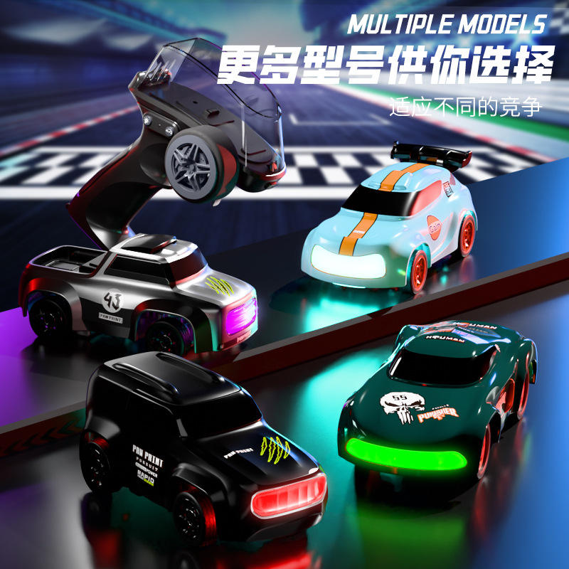 AD1:64 Drift RC Car Mini 4WD Race With LED Light Vehicle Model Desktop ...