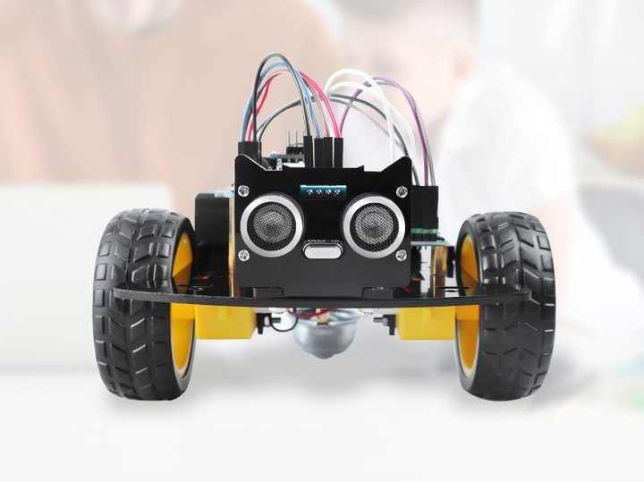 MINI Ultrasonic Obstacle Avoidance Robot Car DIY Programmable Smart Car ...