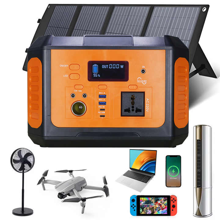 ODM 220V Solar Generator 300W 500W 600W Outdoor Camping Power Bank LiFePO4 Battery Portable ...