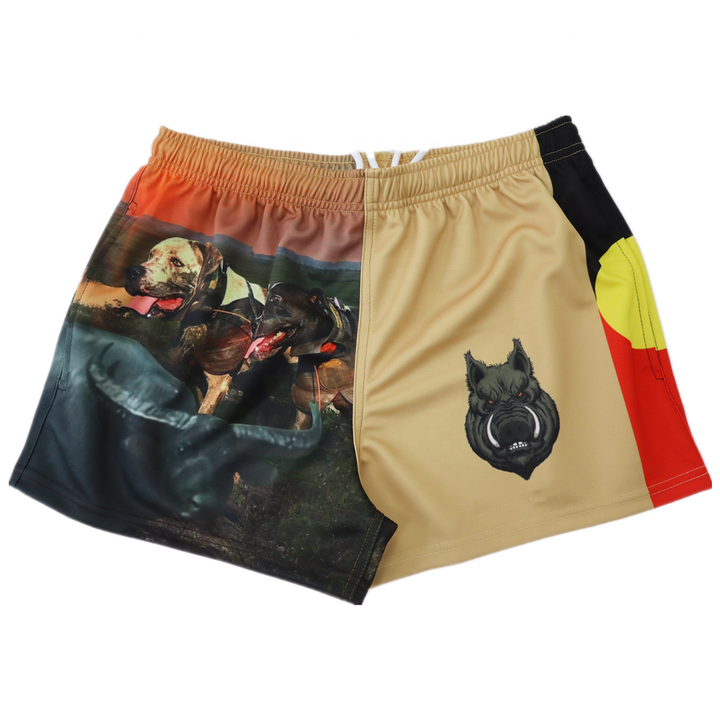 Rugby Footy Shorts Design Your Own Zip Pockets Elastic Wait Band With ...