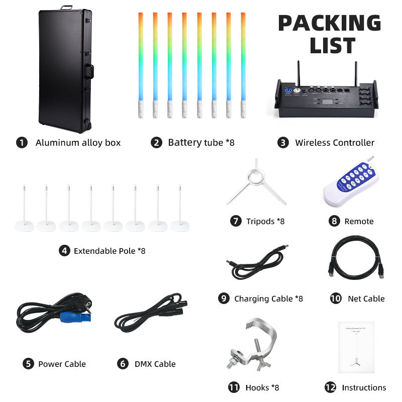 Color Changing Fluorescent LED Tubes - IP65 Waterproof RGB