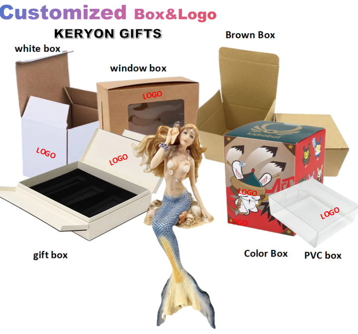 Custom Resin Mermaid Tail Mermaid Doll Figurine Mediterranean Sea ...