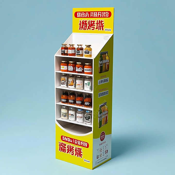 Custom Design Supermarket Corrugated Spices Display Rack Cardboard Food ...