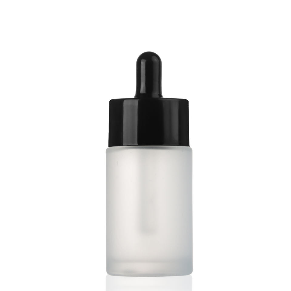 Cosmetics Packaging 30ml Black Essential Oil Pipette Screw Lid Glass ...