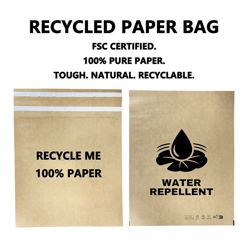Sustainable Bottom Gusset Kraft Paper Mailer Water Repellent Eco ...