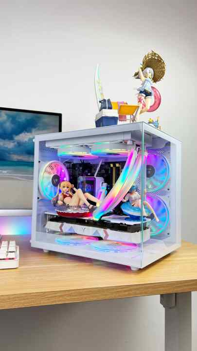SOEYI Gaming PC Case - Mid Tower with Side Panel Window