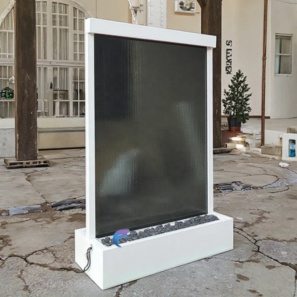Glass Wall Fountain Panels - Movable Waterfall Dividers