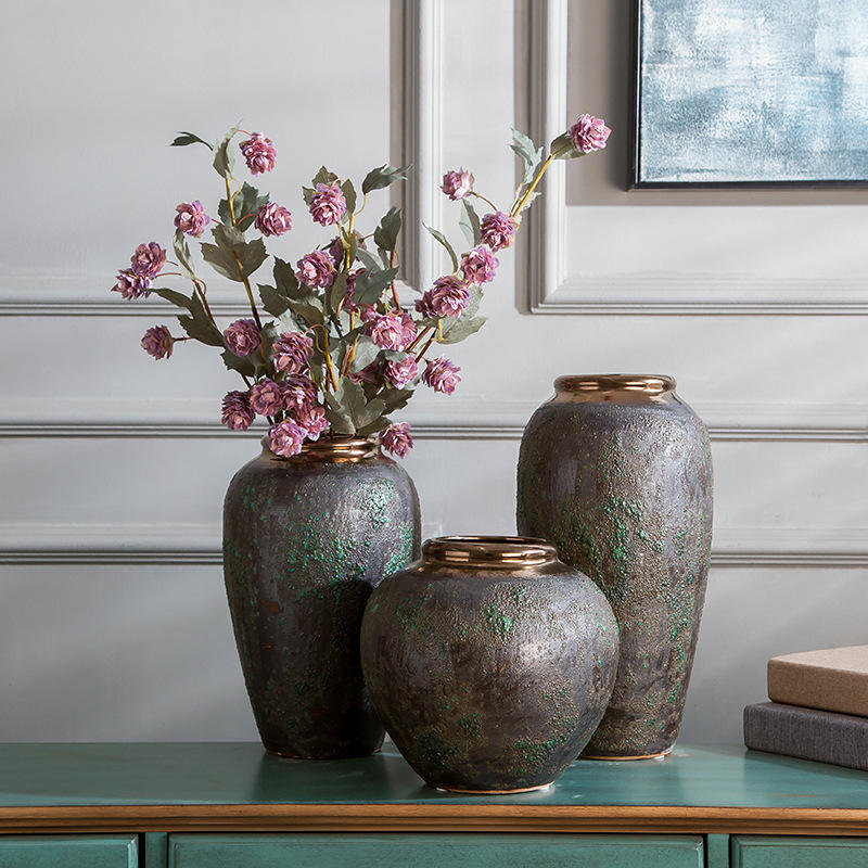 Handmade Rustic Terracotta Tabletop Vase For Home & Vintage Style Decor