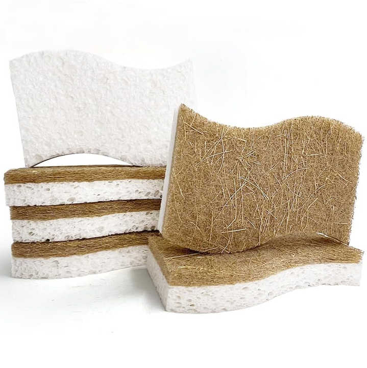 Sisal Pulp Cotton Eco Friendly Biodegradable Natural Kitchen Sponge ...