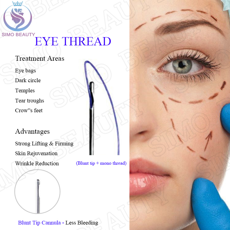 Korean blunt tip needle micro cannula face lifting Pdo thread eye lift ...