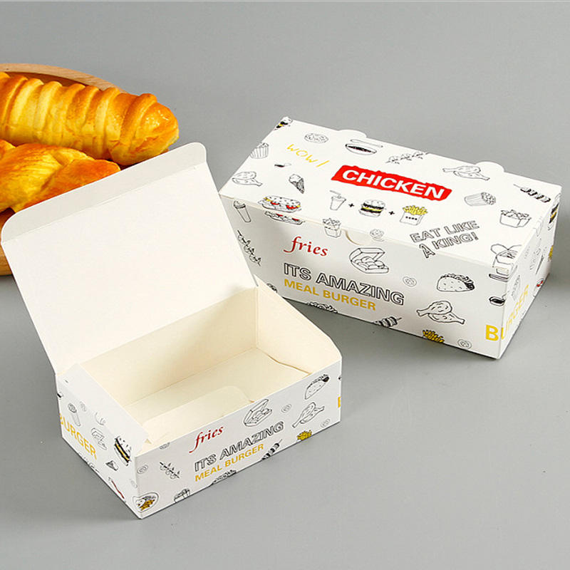 Fast Food Lunch Box Takeaway Paper Bag Cardboard Custom Printed ...