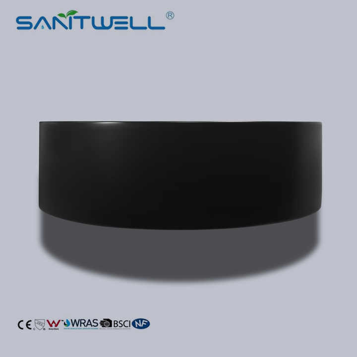 Hand Round Circular Wash Basin Matt Black Popular Design Above Counter ...