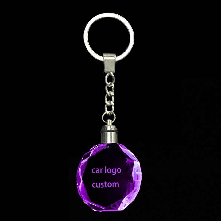 Wholesale Crystal Car Logo Keychains with Laser Engraving