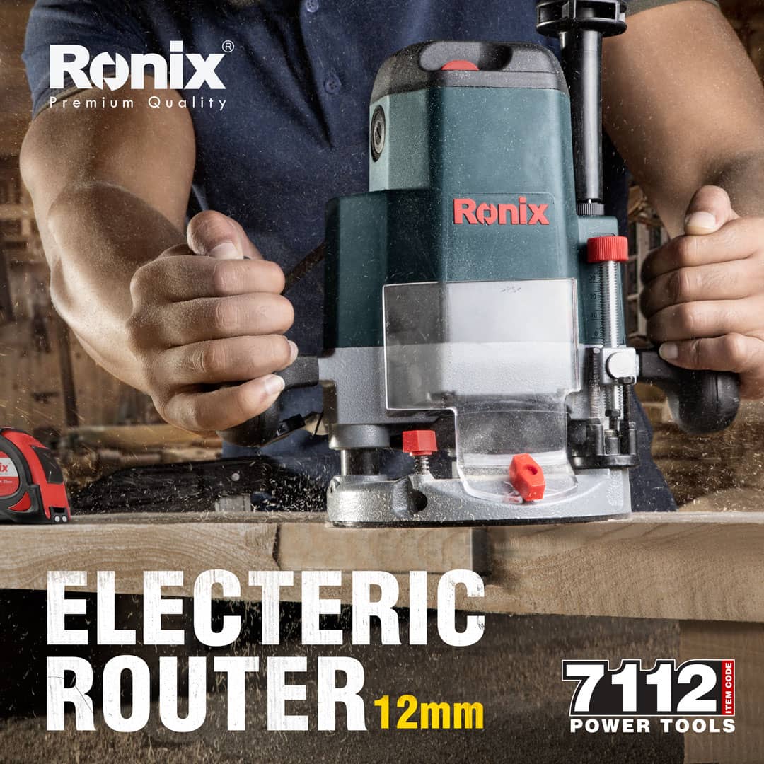 Power tool Ronix electric wood router model 7112 1850W 6,8,12 mm, wood ...