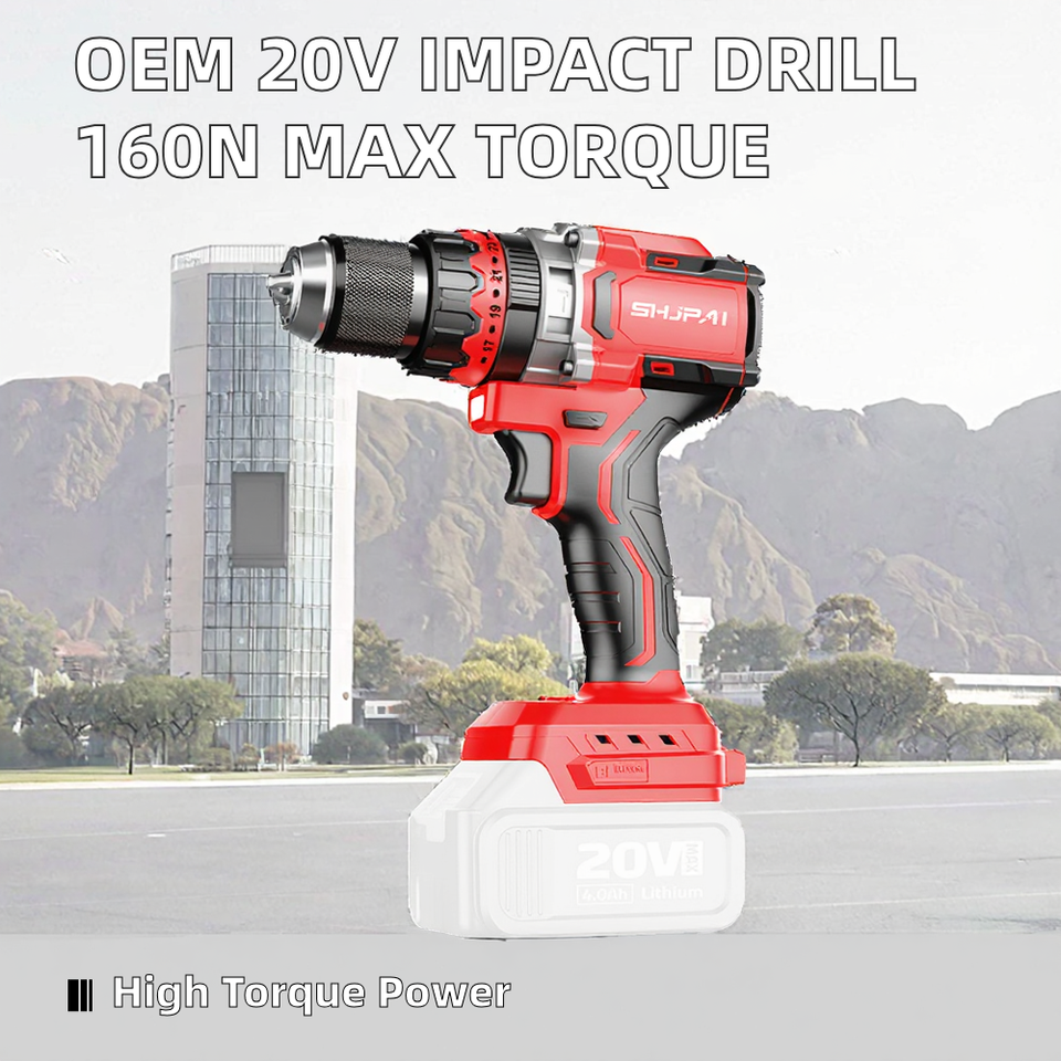 160N Brushless Impact Drill 13MM 20V Industrial Construction Use Bare ...