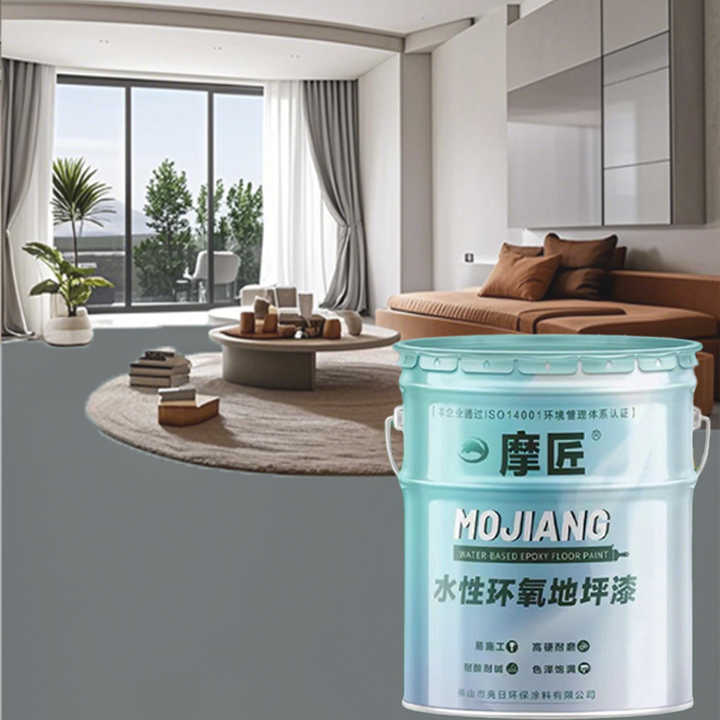 Guangzhou Flake Light Grey Waterborne Epoxy Floor Paint for Residential ...
