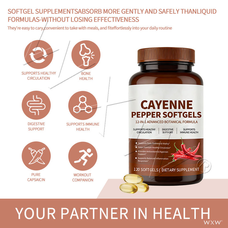 Capsaicin Softgels High Potency Thermogenic Fat Burner Weight ...