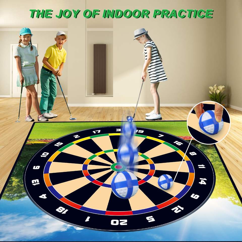GARDEN GOLF STICKY BALL TARGET COMBINATION MATCH OUTDOOR GAME-PLASTIC ...