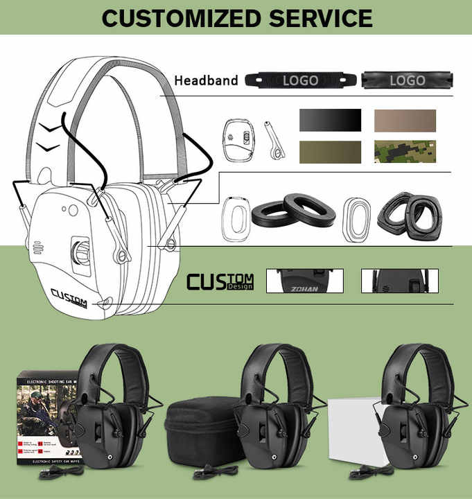 Electronic Hearing Protection Earmuff Shooting Bluetooth Impact Sport ...