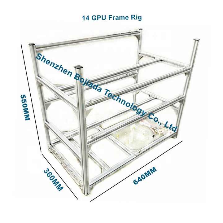 GPU Frame - Stackable Graphics Card Rig Case for 6-20 Gpus