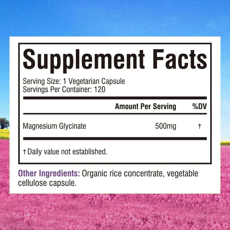 Magnesium Glycine Capsules Healthy Sleep Muscle Recovery Magnesium ...